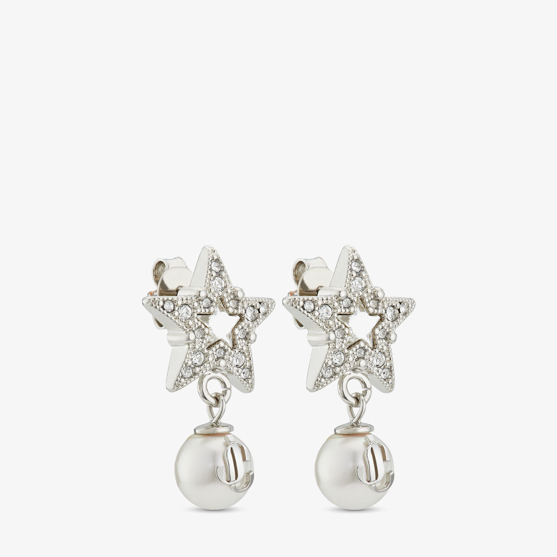 crystal earrings silver